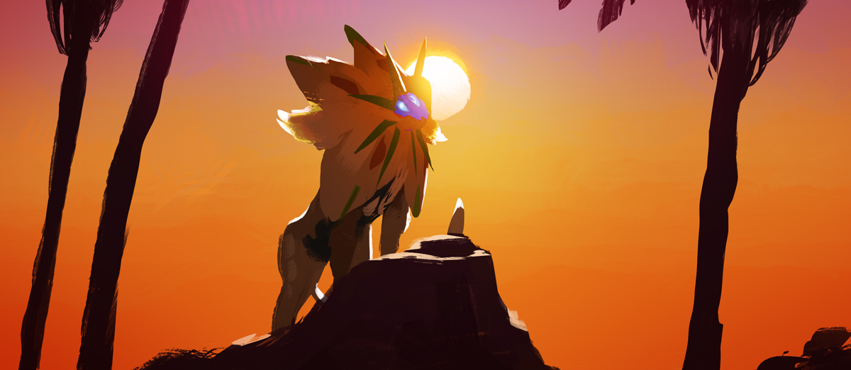 Fan art: Pokemon Sun and Moon’s Solgaleo and Lunala in their natural ...