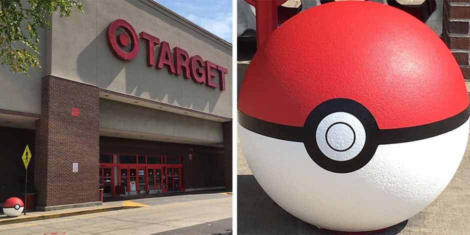Target transforms its bollards into Poké Balls for Pokemon GO – Pokémon ...