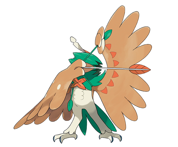 Official artwork and details for Decidueye’s Z-Move Sinister Arrow Raid ...