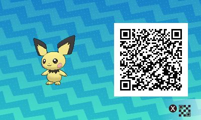 Pokemon Sun and Moon QR Scanner codes for Pichu and Shiny Pichu ...