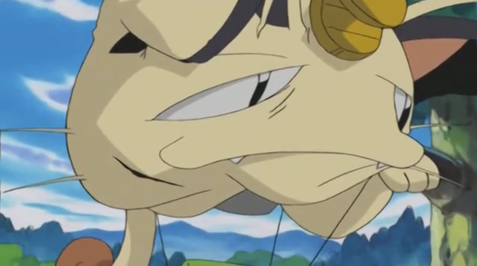 Team Rocket’s droopy Meowth balloon represents Team Rocket’s pathetic ...