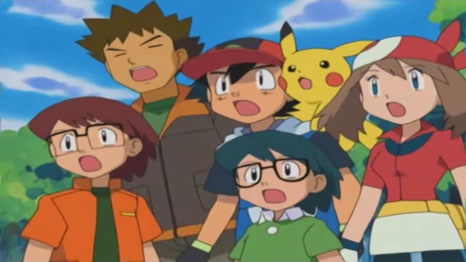 Ash, Pikachu, Brock, May, Max and even his doppelgänger have the same ...
