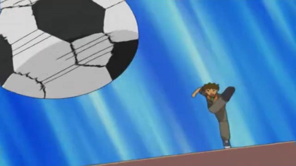 Brock seems to know the proper techniques for kicking a soccer ball ...