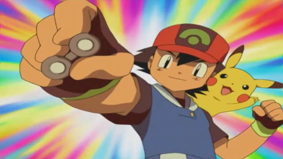 Pikachu seems more excited about Ash winning the Balance Badge ...