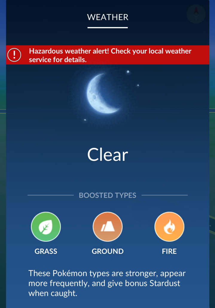 Pokémon GO hazardous weather alert appears even during clear weather ...