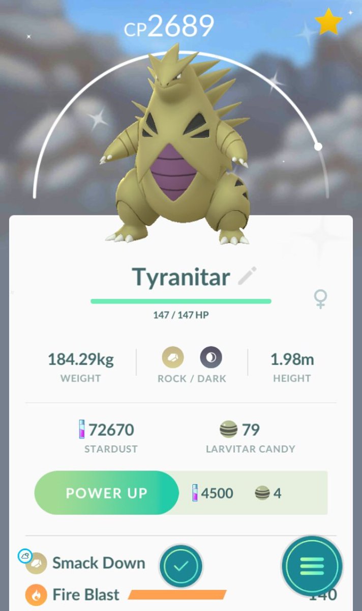 mega tyranitar shiny