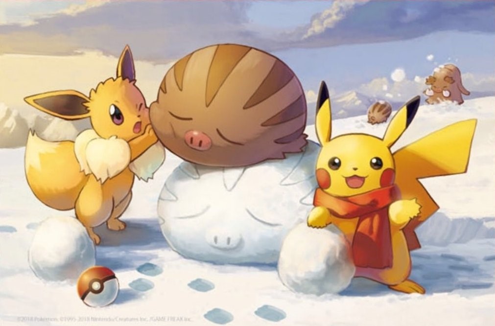 Pikachu Snow Gif
