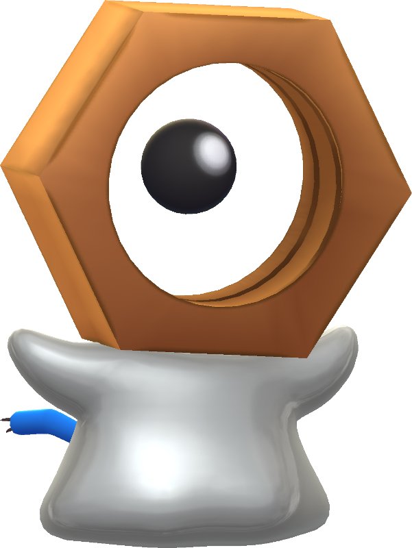 Official artwork for Shiny Meltan in Pokémon Let’s Go Pikachu and Let’s ...
