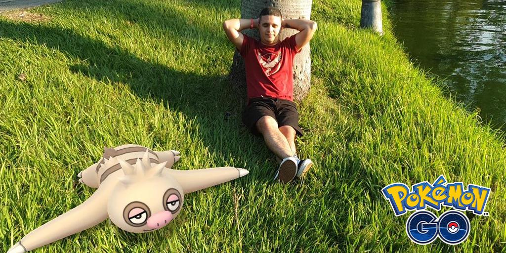 Niantic shares another GO Snapshot AR photo of Slakoth for Pokémon GO ...