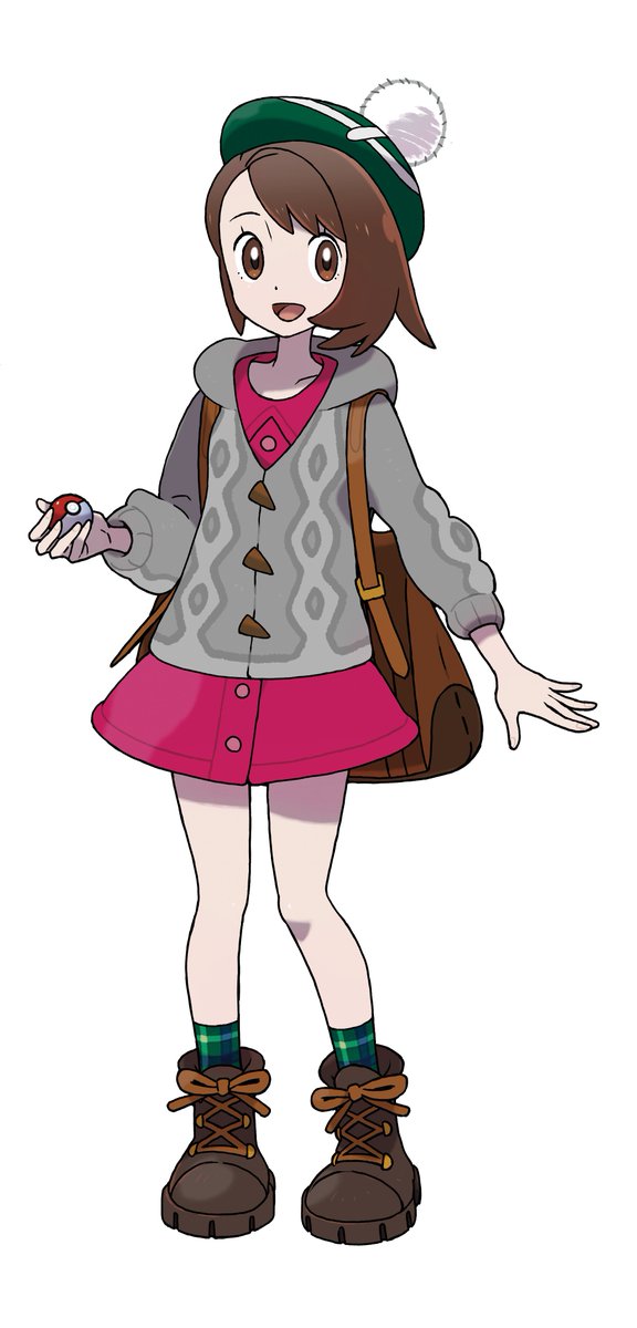 Official artwork of the female player character in Pokémon Sword and ...