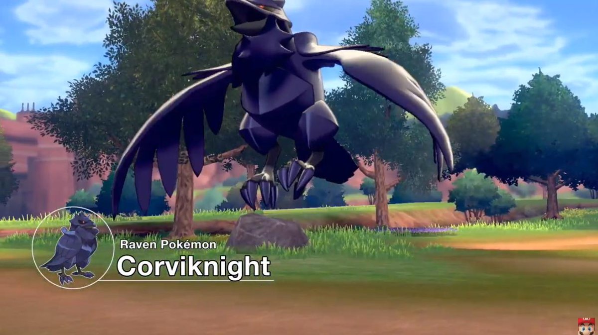 First look at new Raven Pokémon Corviknight in Pokémon Sword and Shield ...