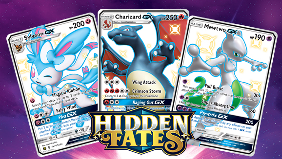 Shiny Pokémon and rare secret cards from Pokémon TCG: Hidden Fates ...