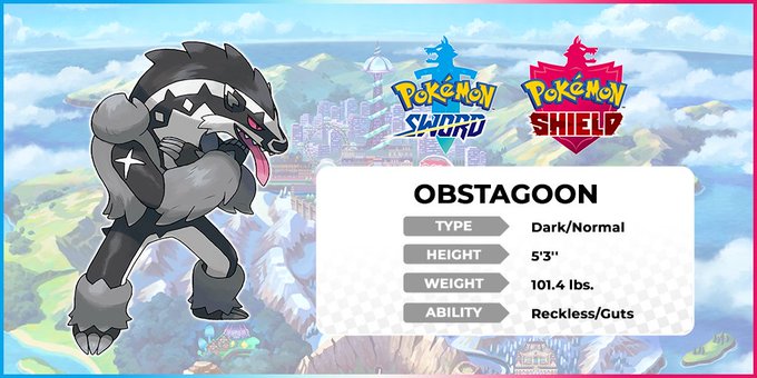 Obstagoon, which evolves from Galarian Linoone, is a Pokémon that can ...