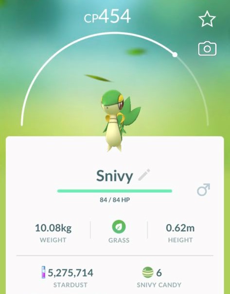 Snivy Evolution Pokemon Go