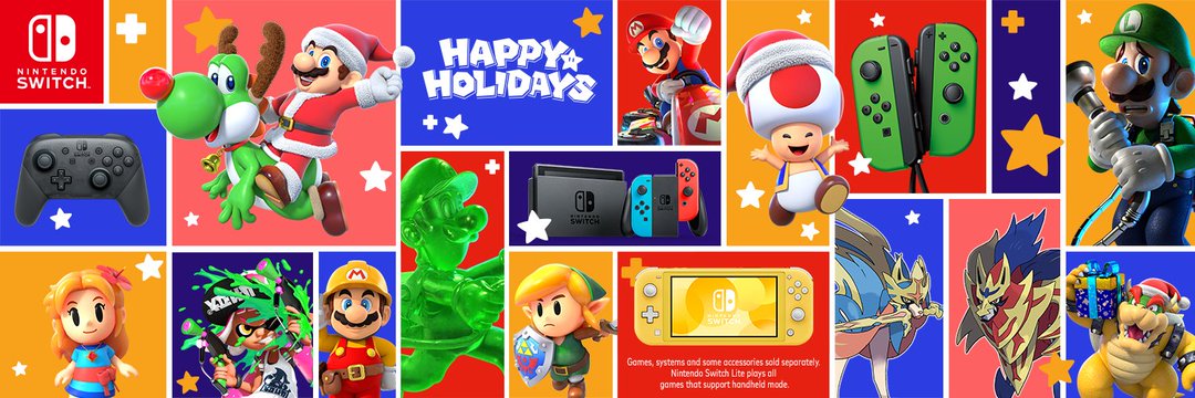 Nintendo Holiday 2019 banner features Zacian and Zamazenta from Pokémon ...