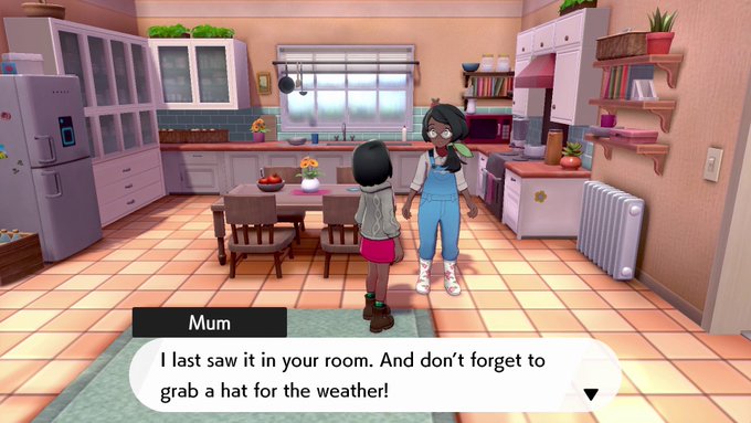 Mom is called Mum in Pokémon Sword and Shield since Galar is based on ...