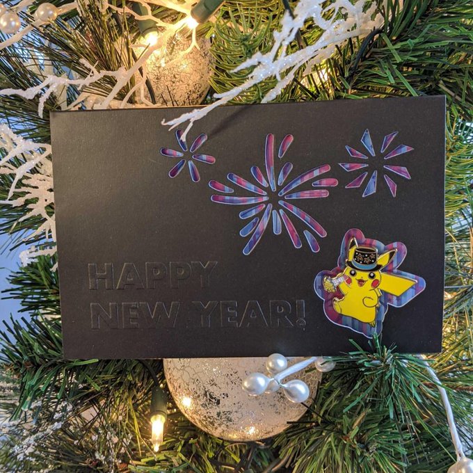 Happy New Year Pikachu pin available now at the Pokémon Center ...
