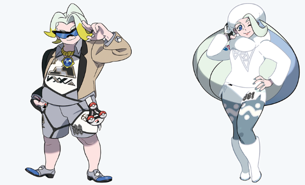 Official artwork for Circhester Gym Leaders Gordie and Melony in ...