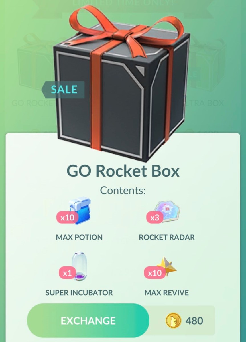 New GO Rocket Box with 10 Max Potions, 4 Rocket Radars, 1 Super ...