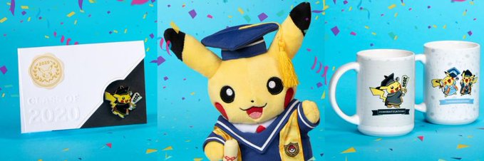 Gifts for graduates at the Pokémon Center include 2020 Graduation ...