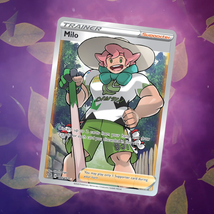 Video: Full-art Trainer card for Milo features in Pokémon TCG Sword ...