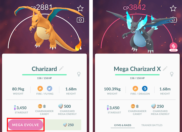 mega charizard z pokémon go
