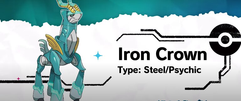 The new Paradox Pokémon Iron Crown is a Steel- and Psychic-type Pokémon ...