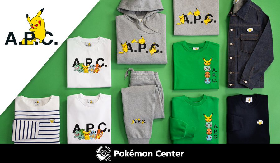 New Pokémon x A.P.C. capsule collection featuring apparel and ...