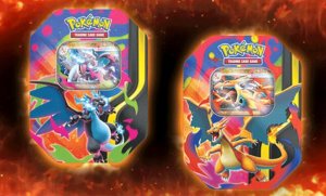 New Pokémon TCG: Mega Charizard Tins featuring Mega Charizard X ex and ...