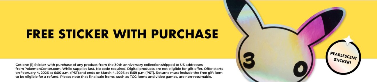 Pokémon 30th merchandise collection available now at the official ...